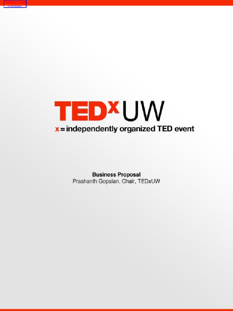 TEDx UW | PDF | Advertising | Communication
