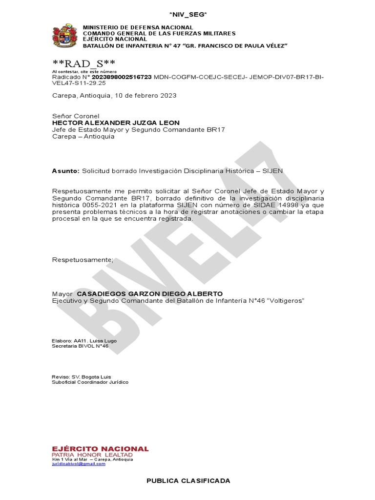 Solicitud de Borrado | PDF