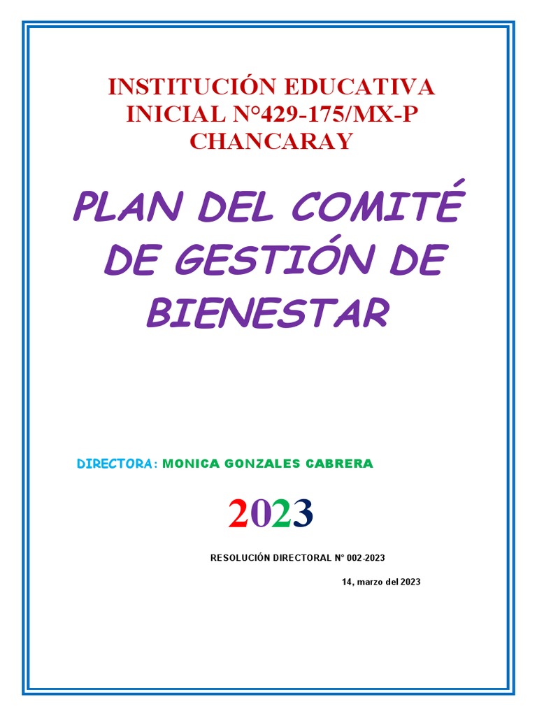 PLAN DE GESTIÓN DE BIENESTAR | PDF | Institución | Violencia