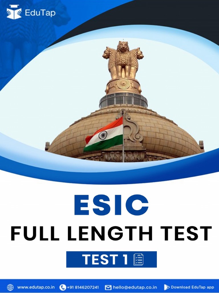 ESIC-DD Full Length Test 01 | PDF | Leadership