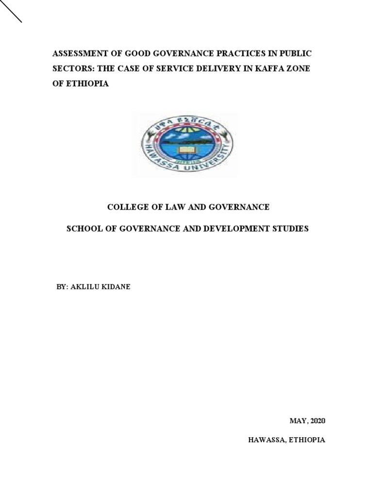 Aklilu Kidane Final Thesis PDF - Signed | PDF | Governance | Good ...