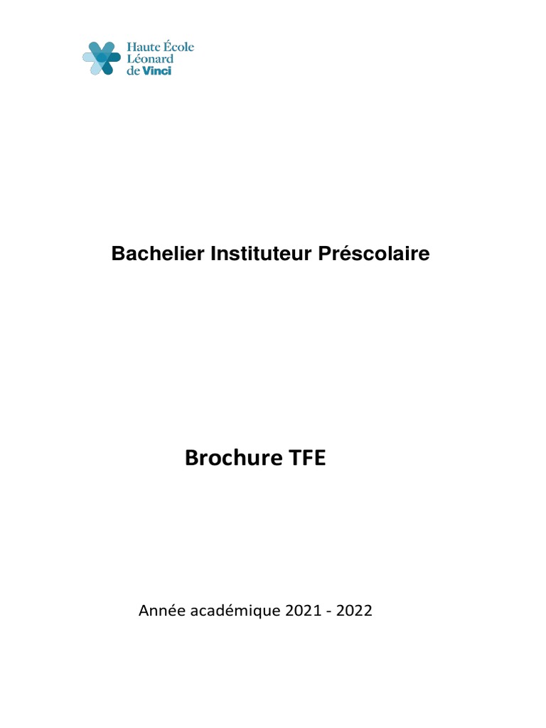 21 - 22 - Brochure TFE NPS PDF | PDF | Pédagogie | la communication