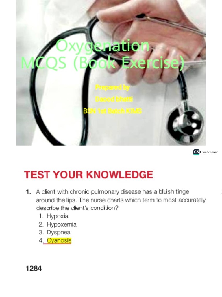 FON Mcqs Oxygenation | PDF