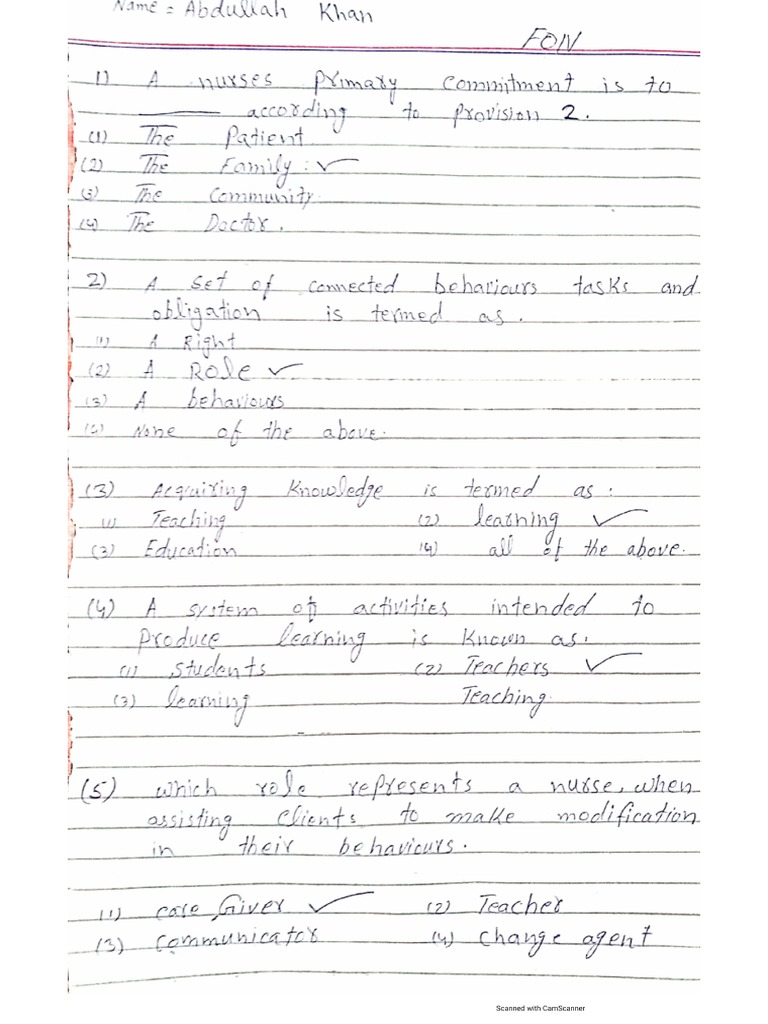 Fon Mcqs Unit 2 PDF | PDF