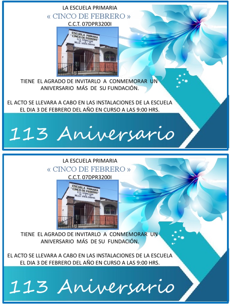 Invitacion Primaria | PDF | Etapas educativas | Juventud