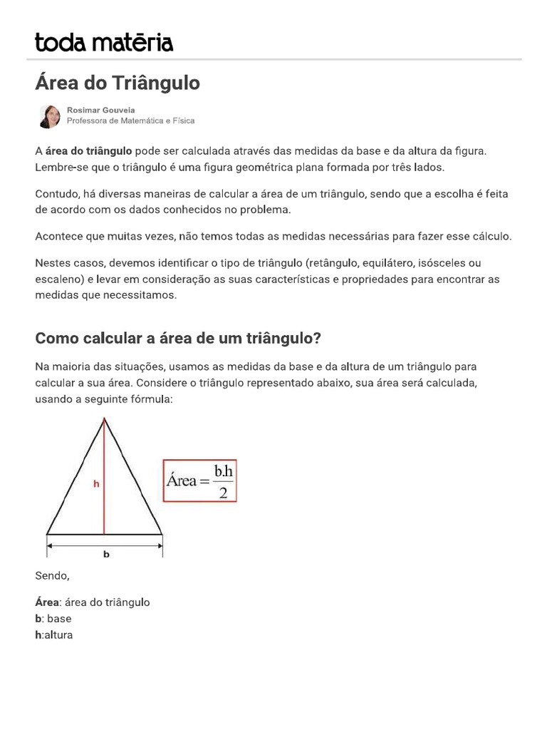 Area Triangular | PDF