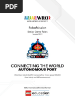 WRO 2025 RoboMission Junior Game Rules | PDF | Rover (Space Exploration ...