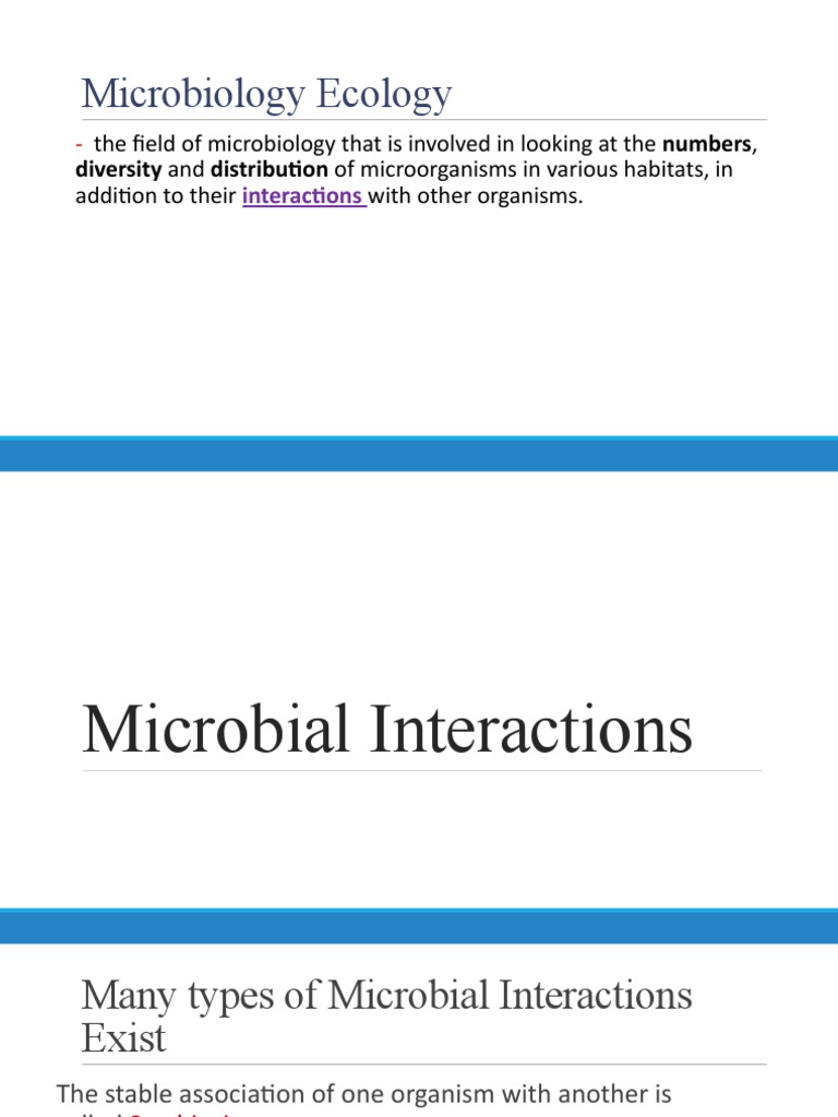 Lec 4 Microbial Interactions PT 1 | Download Free PDF | Symbiosis | Microorganism
