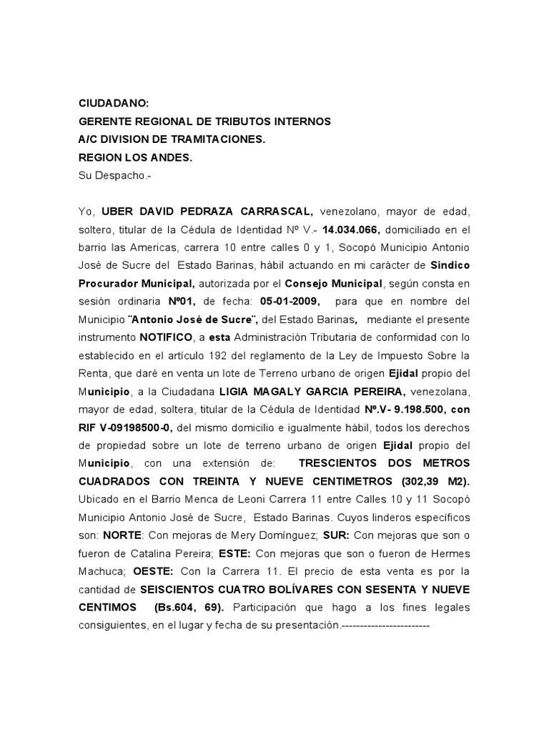 Declaracion Seniat | PDF