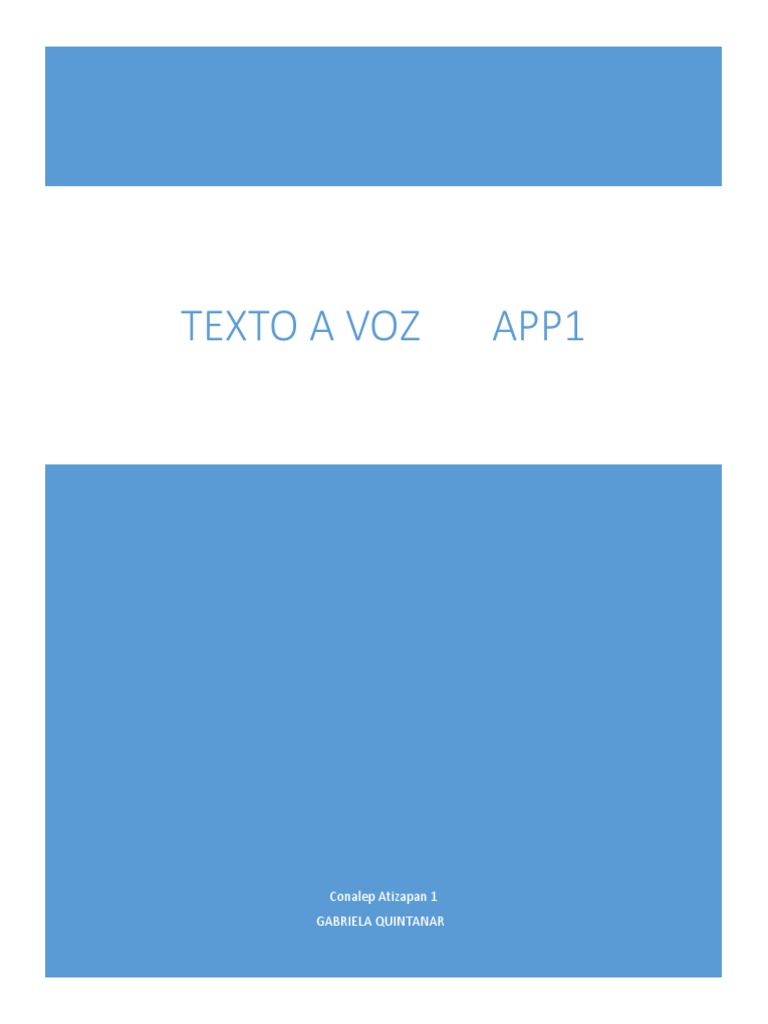 TextoAVoz App1 | PDF