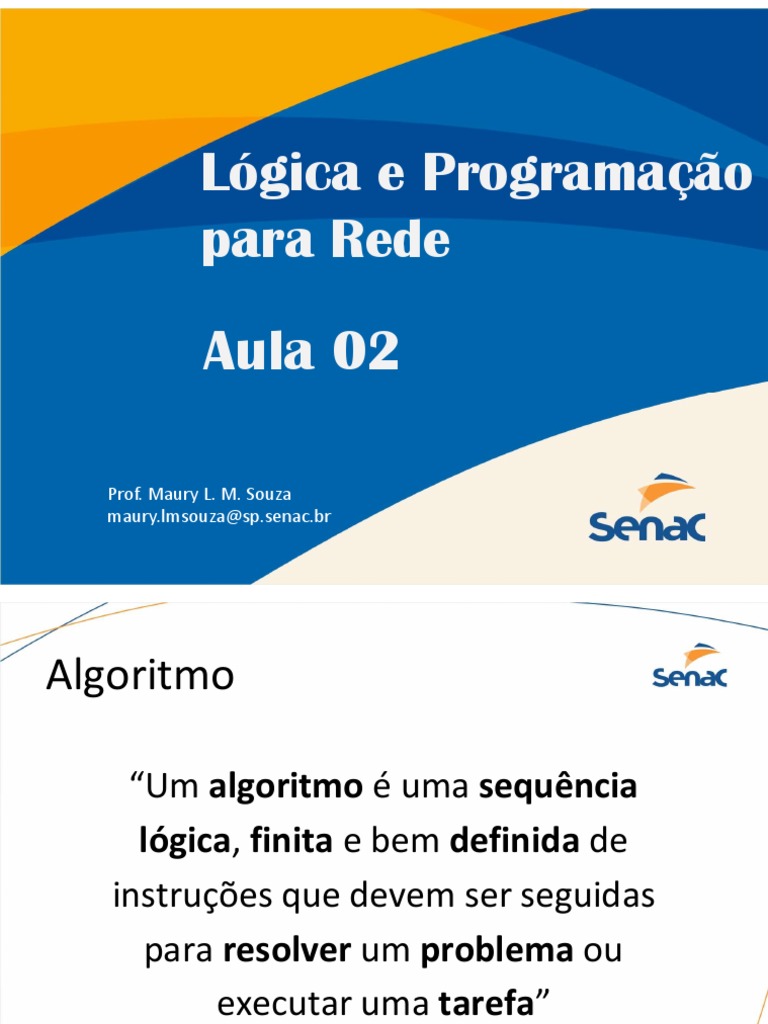 Introd Lógica (Python) - Aula02 - (2023.1) v1.0 | PDF | Algoritmos | Lógica