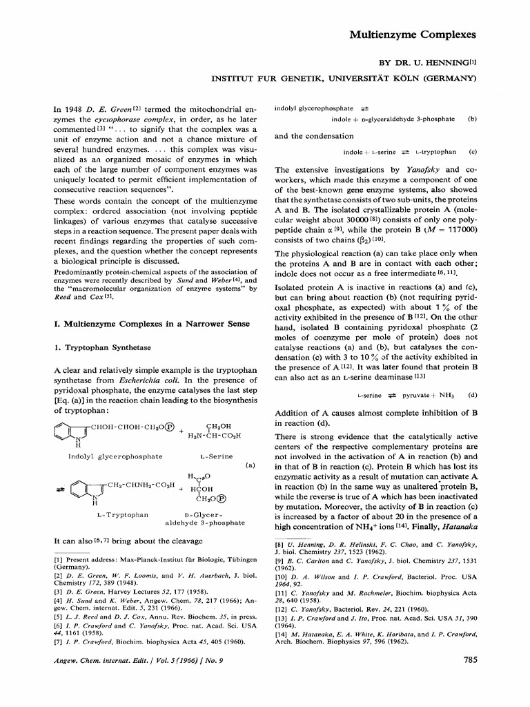 408 - Unit 4 - Multi Enzyme Complex | PDF | Enzyme | Cofactor ...
