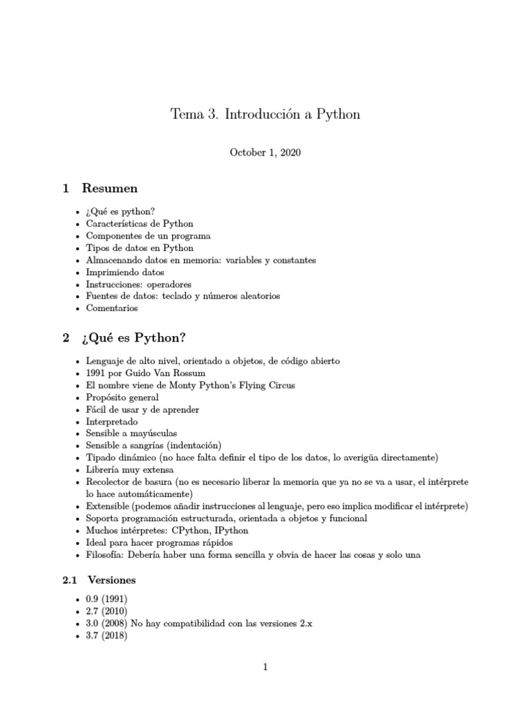 210609105018-Tema 3. Introduccion A Python PDF | PDF | Python (lenguaje ... 210609105018-Tema 3. Introduccion A Python PDF | PDF | Python (lenguaje ...
