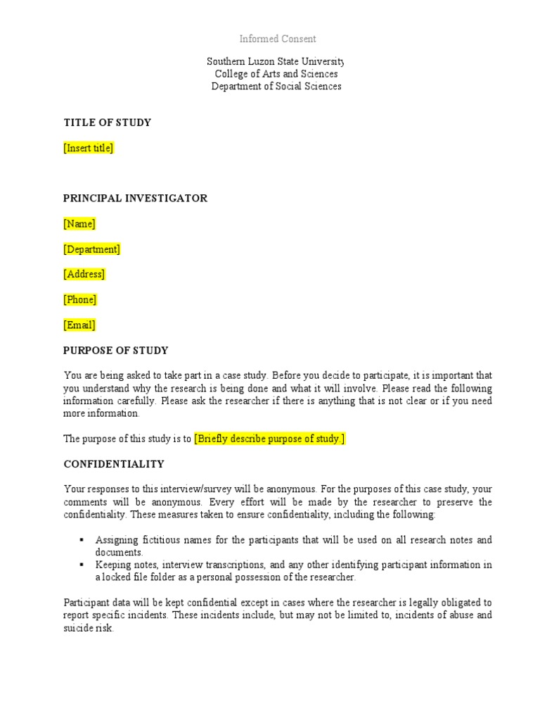 Case Study Informed Consent | Download Free PDF | Informed Consent ...
