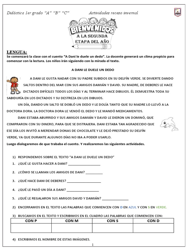 Actividades Receso Invernal | PDF