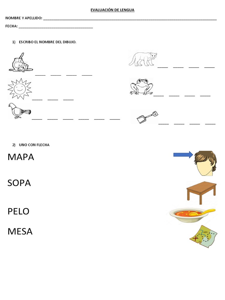 Evaluación De Lengua M P S L Pdf