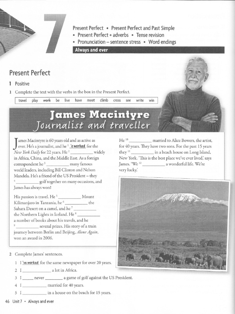 Present Perfect Practice Exercises | PDF | Linguistic Morphology ...