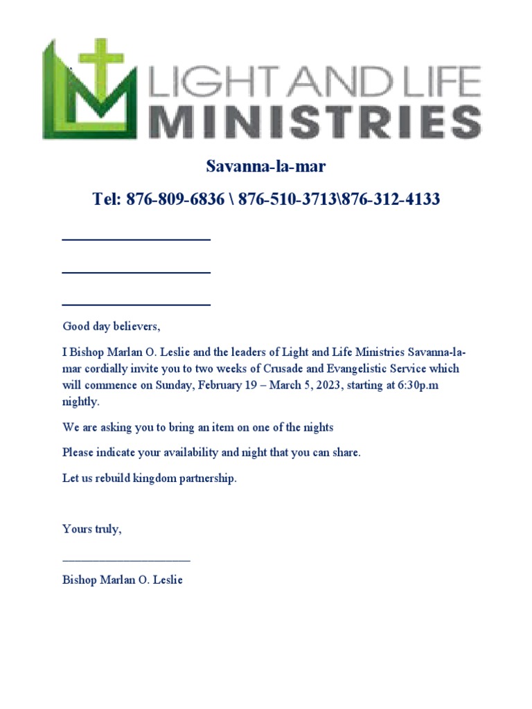 Crusade Invitations | PDF | Religion & Spirituality