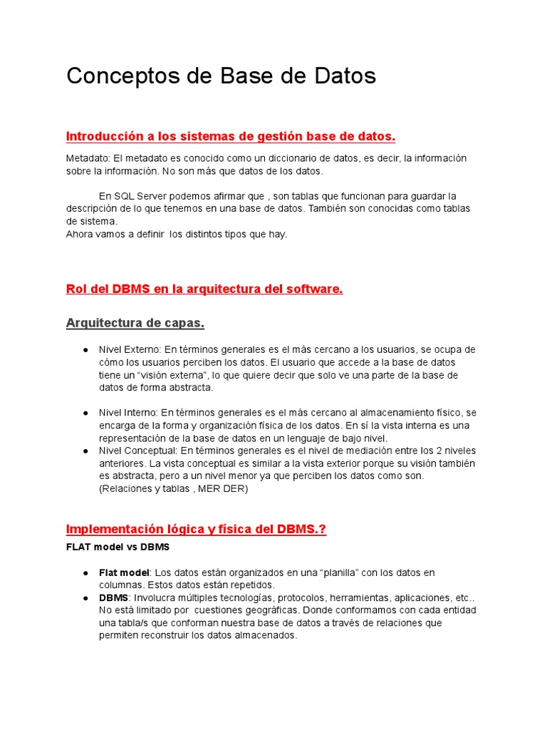 Guia Definitiva DB1 FINAL | Descargar gratis PDF | Computación en la nube | Bases de datos