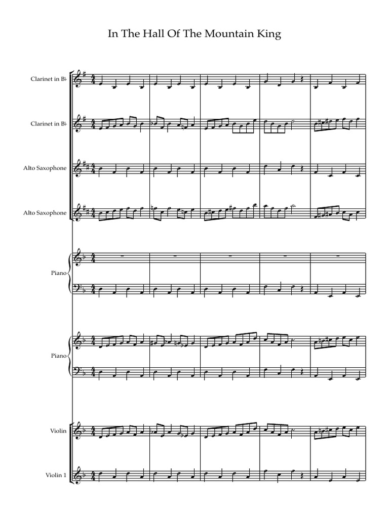 In The Hall of The Mountain King - 3 - 3 - Score and Parts | PDF ...
