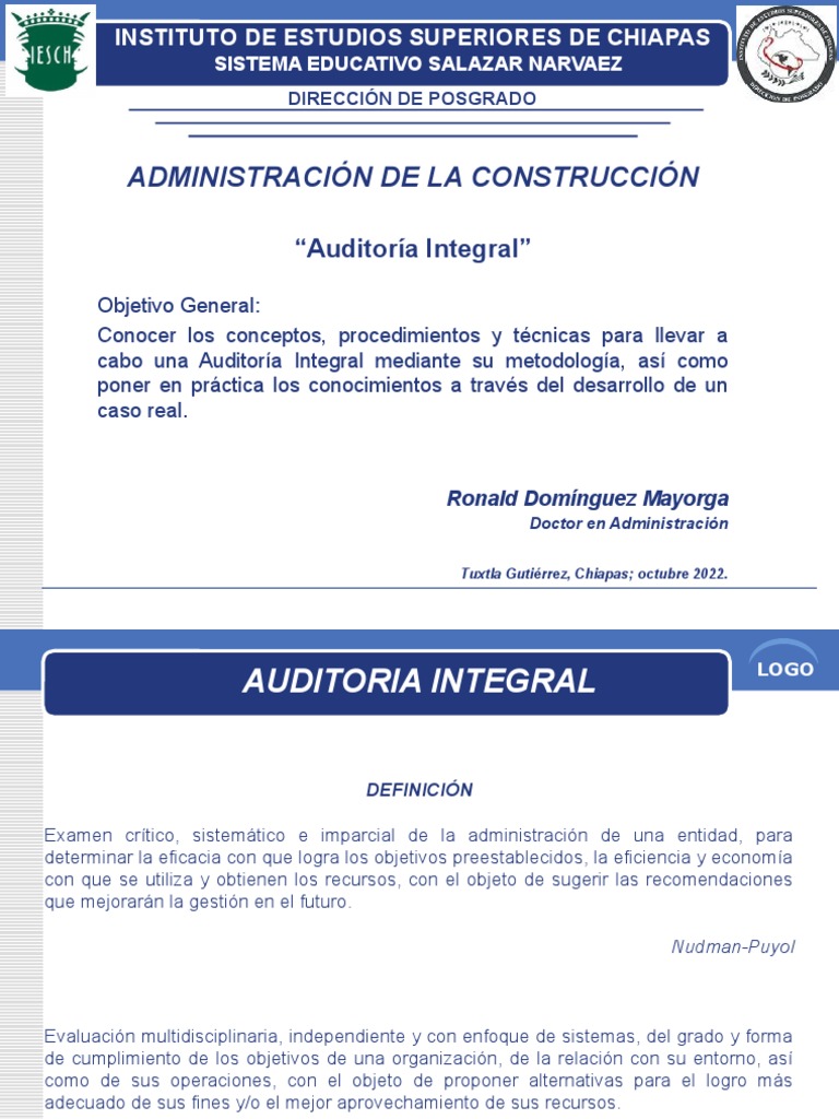 Auditoría Integral | PDF | Auditoría | Planificación