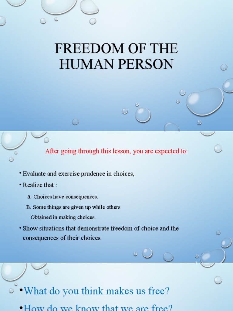 Freedom of The Human Person | PDF