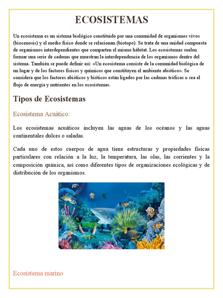 Ecosistemas Acumulativo | PDF | Ecosistema | Los bosques