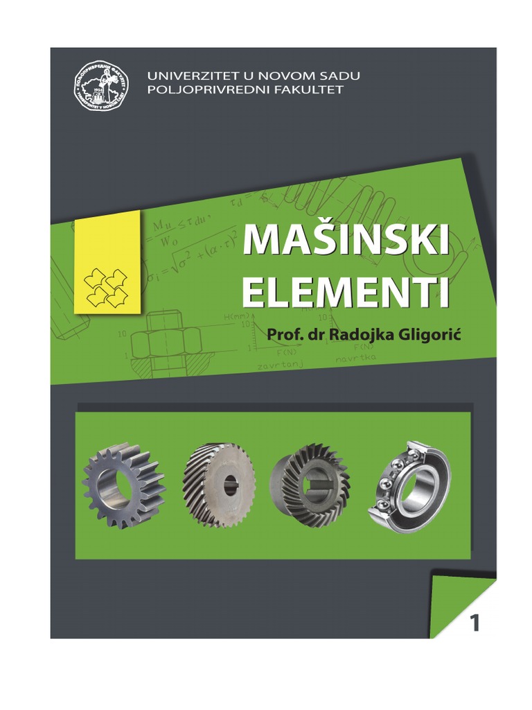 Mašinski Elementi 2020 Gligorić R PDF | PDF