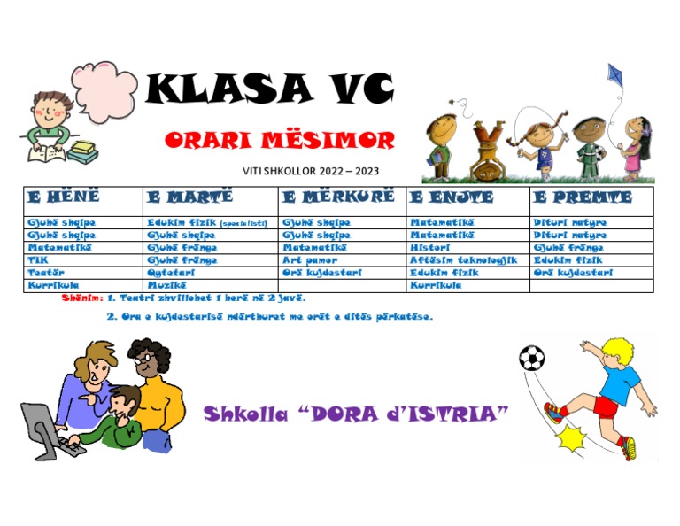 22 V SH Orari Mesimor 5 PDF | PDF