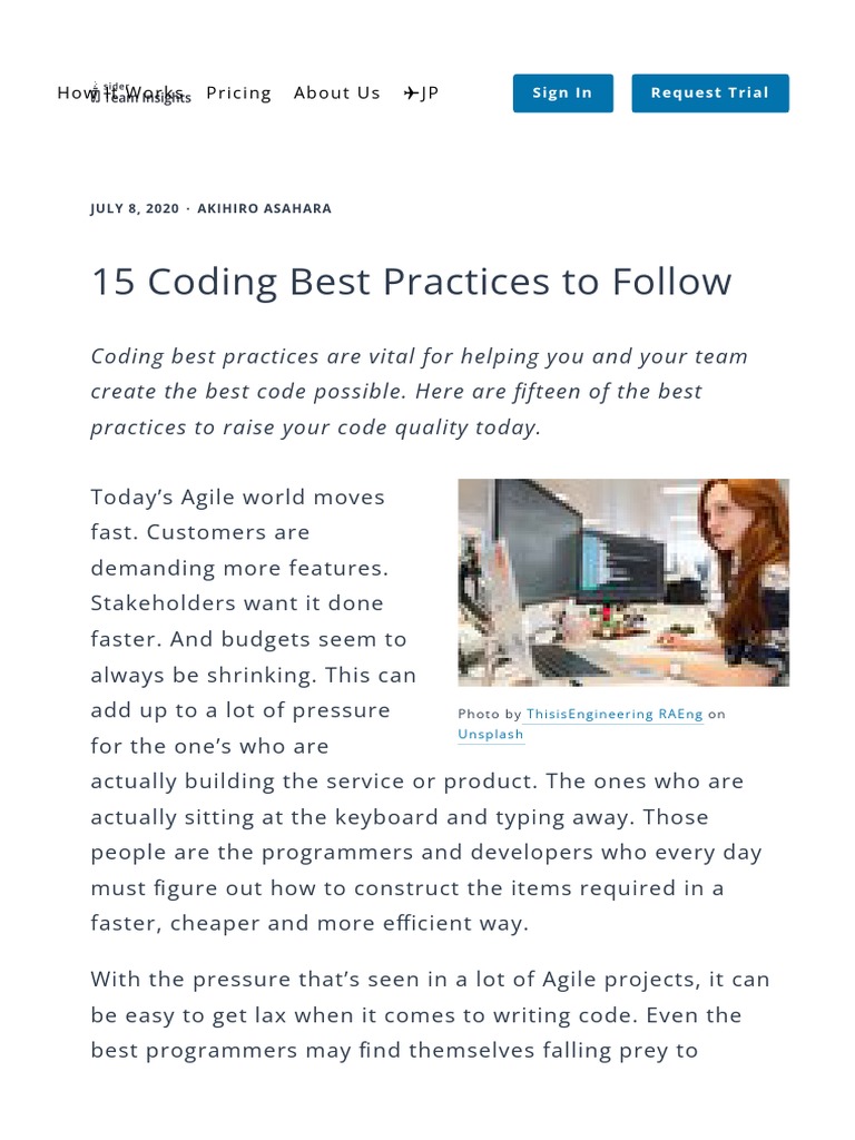 Good Programming Practice | PDF | Version Control | Method (Computer ... Good Programming Practice | PDF | Version Control | Method (Computer ...