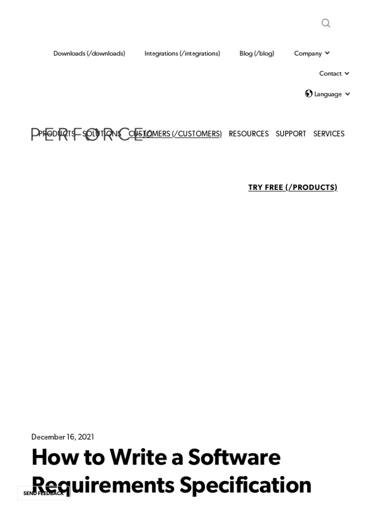 How To Write A Software Requirements Specification (SRS Document ...