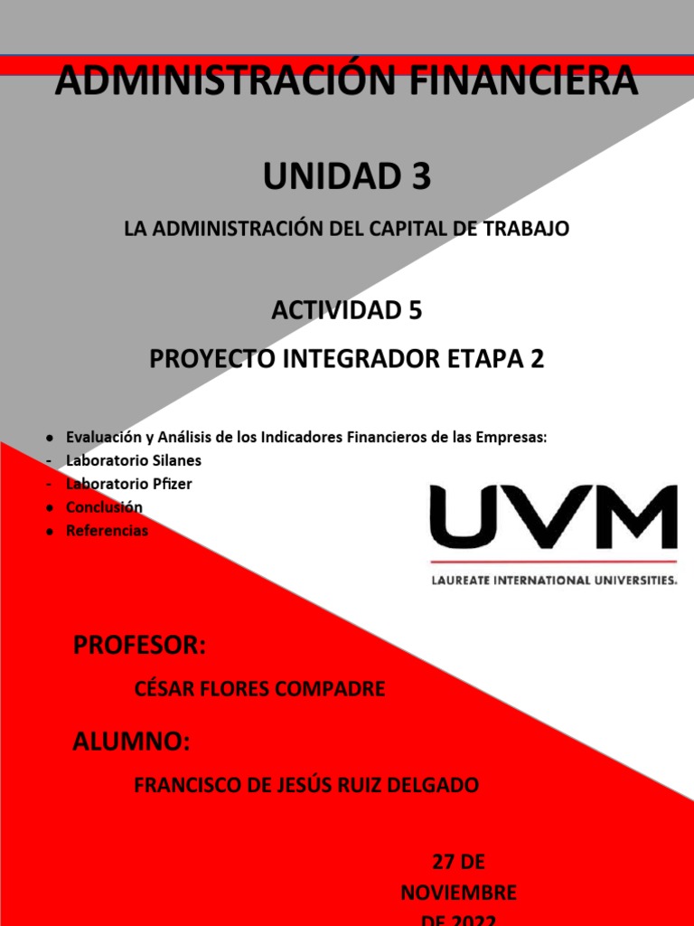 Actividad 5 Proyecto Integrador Etapa 2 Pdf Capital De Trabajo