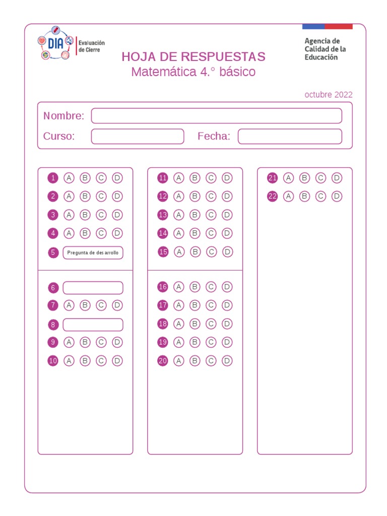 Respuestas Matemáticas 4° Básico | PDF