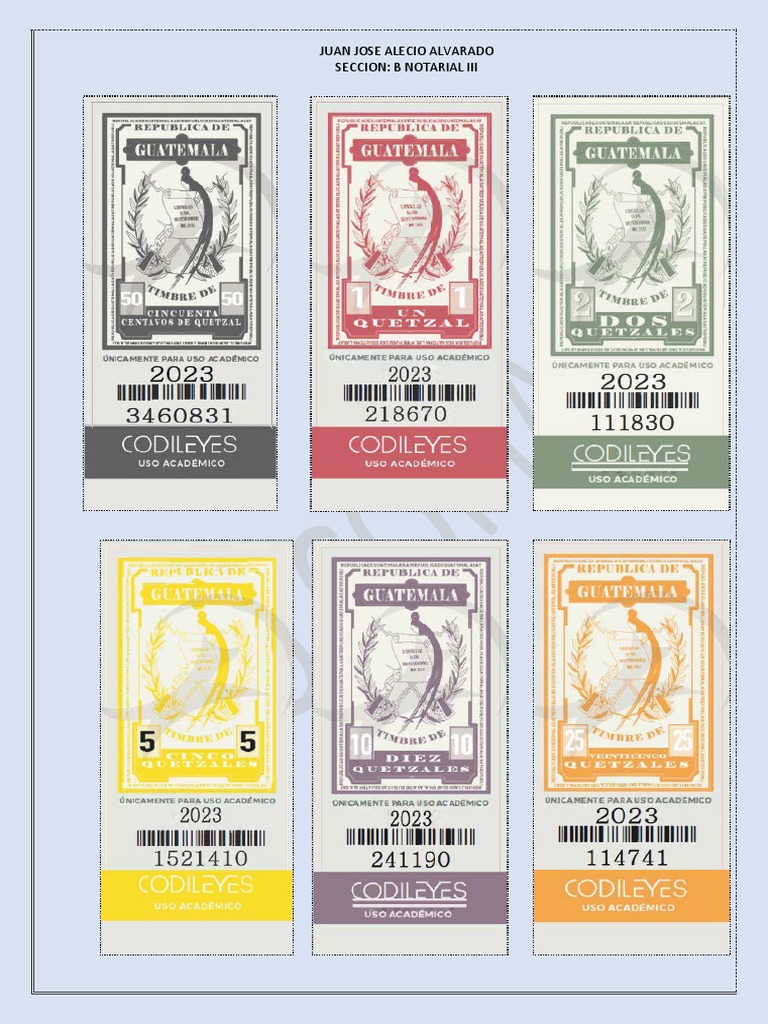 Timbres Fiscales, Forenses y Notariales PDF | PDF