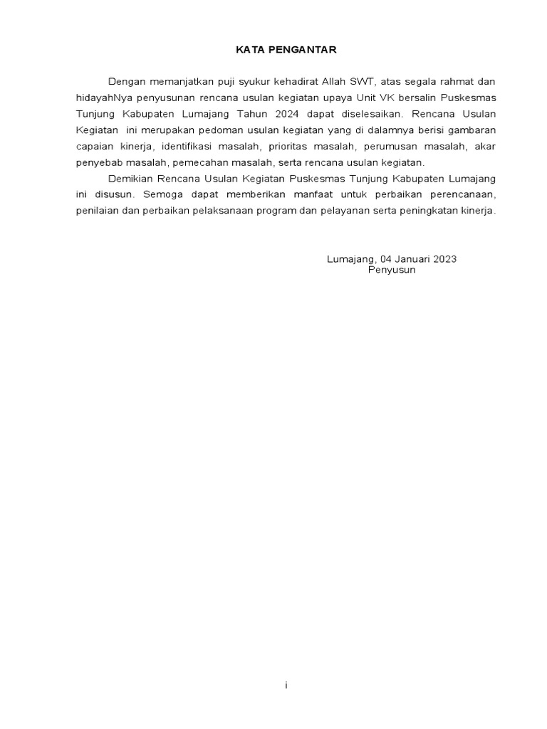 Ruk Unit VK Bersalin 2024 | PDF