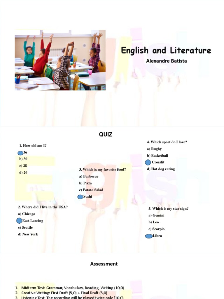 6th Grade - Unit 1 MYP - 2 | PDF | Subject (Grammar) | Verb