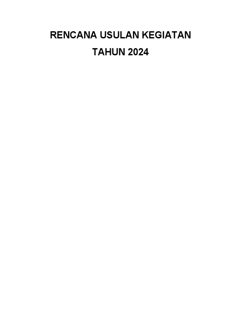 Draft Dokumen RUK 2024_UKP_UKM_PONKESDES | PDF
