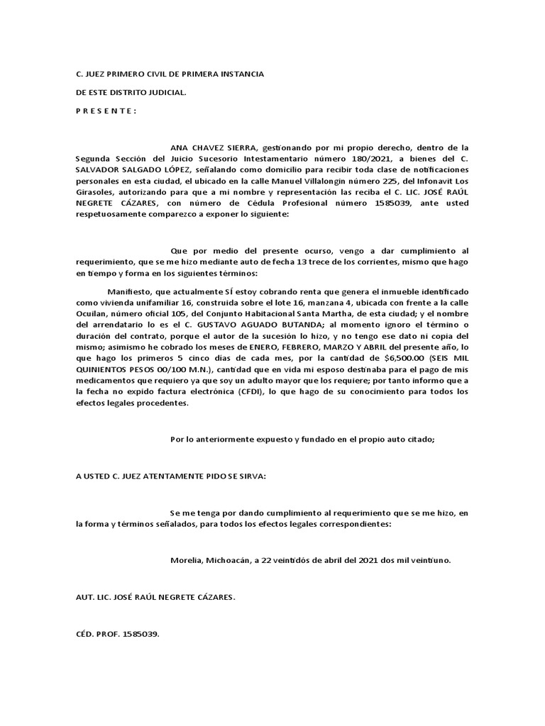 Ana Chavez Sierra 2 Segunda Sección | PDF