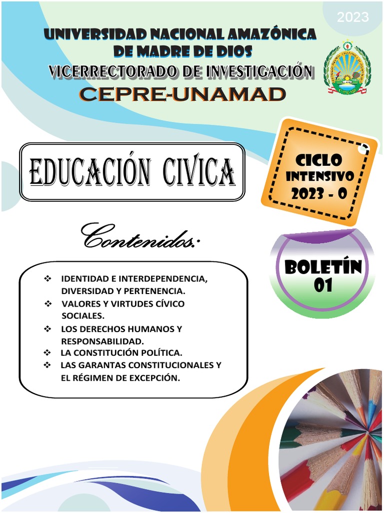 Educacion Civica 01 Pdf Constitución Derechos Humanos