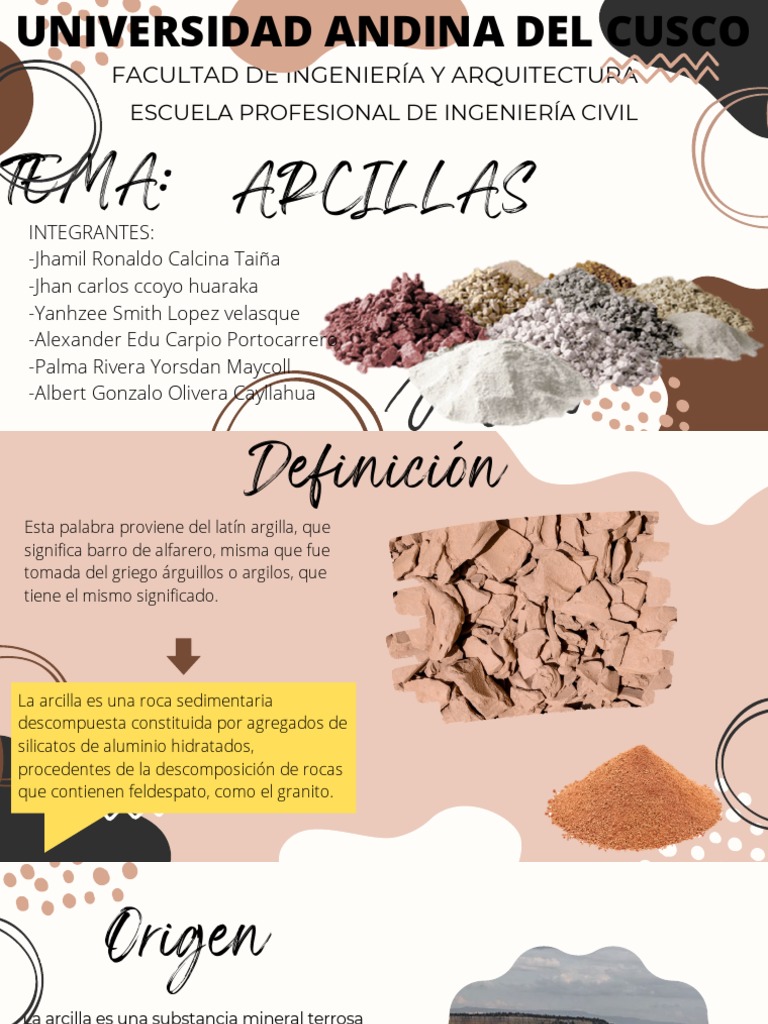 Definición y propiedades de la arcilla | PDF | Arcilla | Minerales