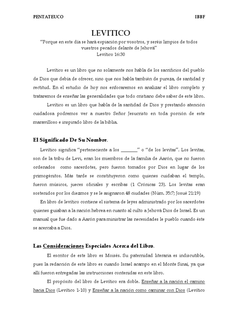 Libro de Levitico | PDF