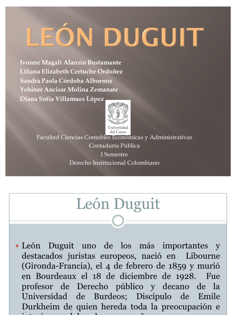 León Duguit | PDF | Subjetividad | Sociedad