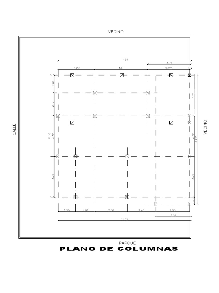 Plano de Columnas PDF | PDF