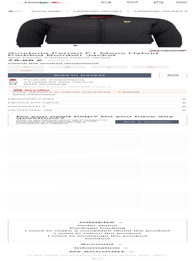 Scuderia Ferrari F1 Mens Hybrid Padded Bomber Jacket Fbutik - Eu ...