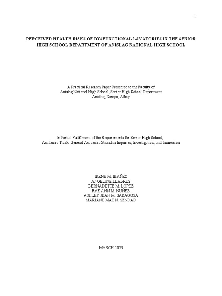 Lavatories - For Printing | PDF | Public Toilet | Survey Methodology