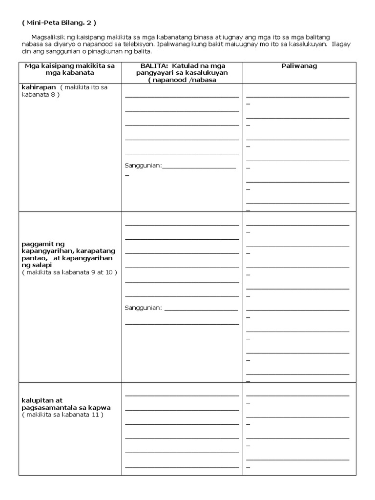 Week - 2 El Fili (Mini-Peta 2 at Sulatin) | PDF