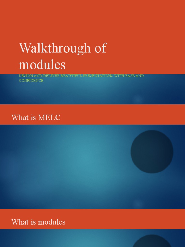 Walkthrough of Modules | PDF