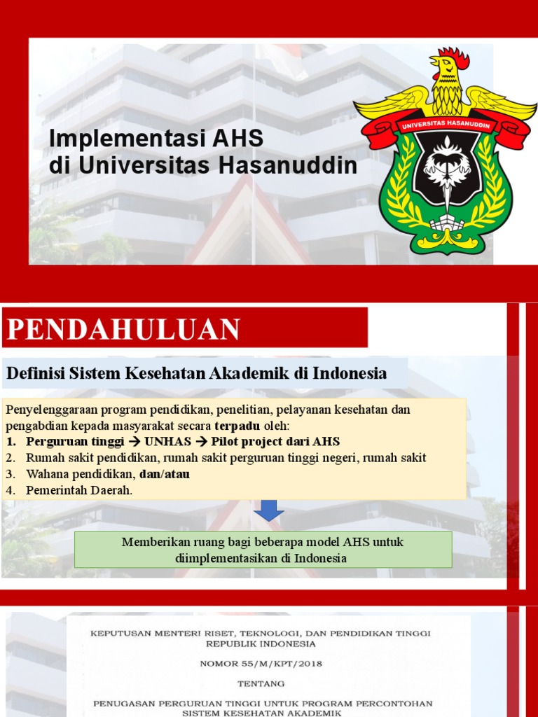 Implementasi AHS UNHAS | PDF