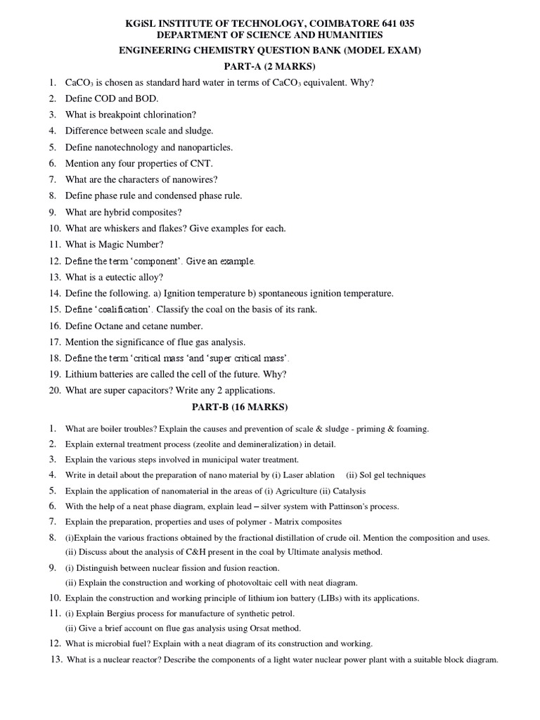 EC - Model Exam QB PH3151 | PDF | Nanotechnology | Water