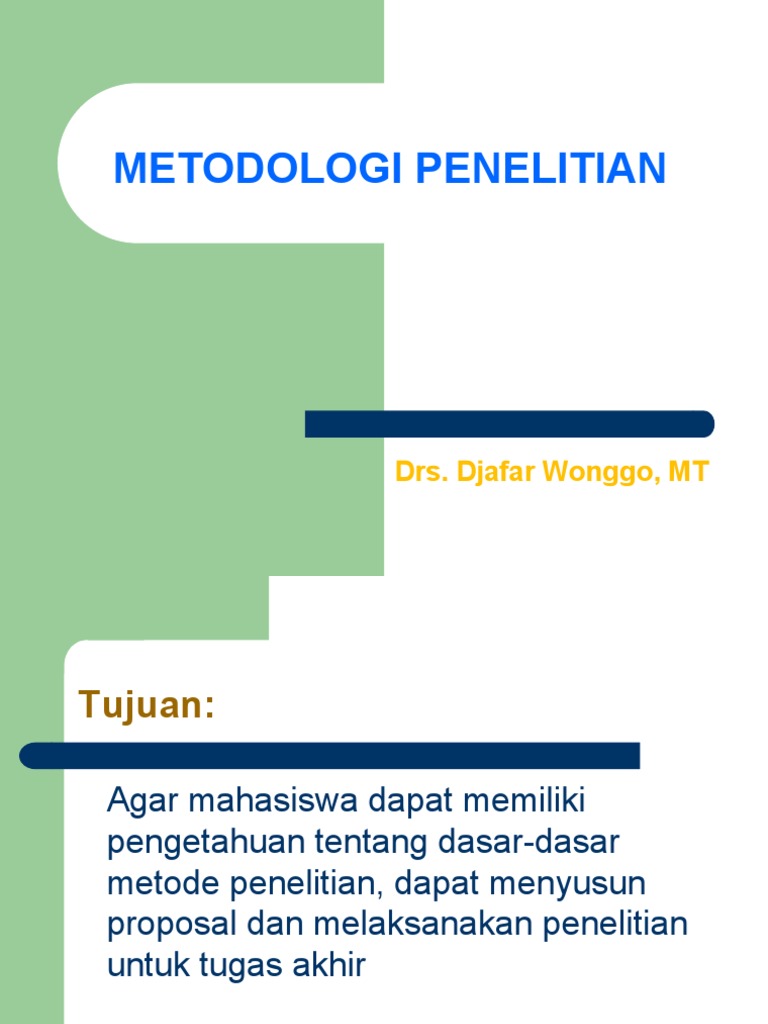 Metode Penelitian | PDF